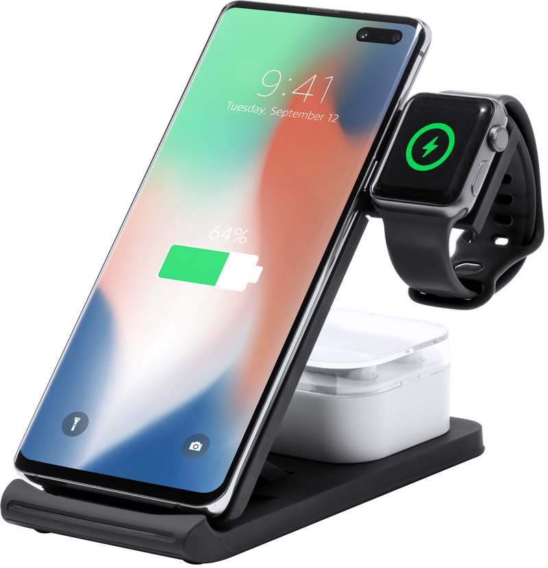 Bezdrátová nabíjecí stanice Zibat, reklamní potisk i bez | Czech Image